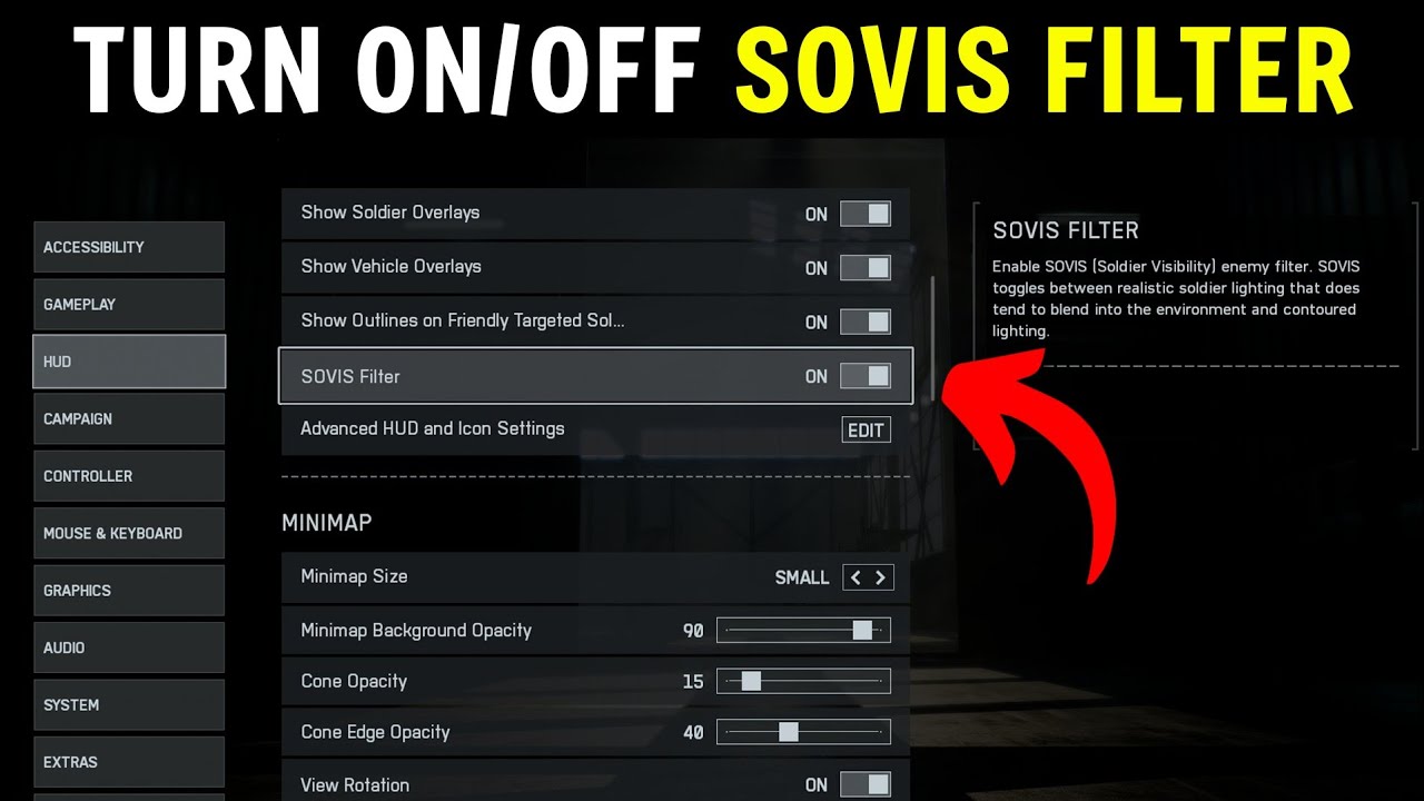 How To Turn On/Off Sovis Filter Battlefield 6 - YouTube