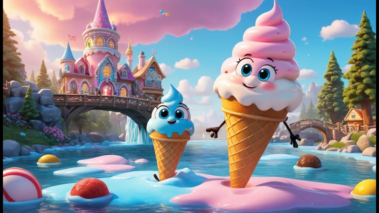 The Ice Cream Bridge Melts Away Rhyme Song | Popular Nursery Rhyme ...
