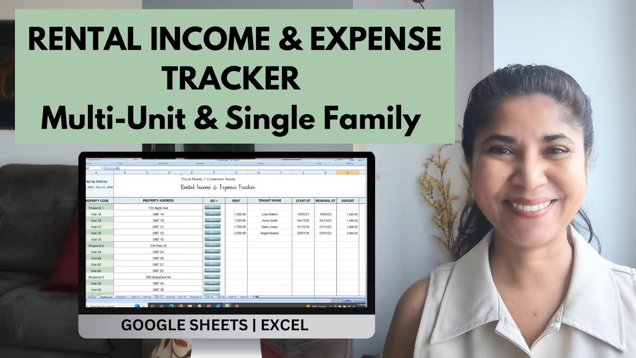 30 Properties - Multi Unit & Single Family Rental Income & Expense Tracker - Google Sheets ...
