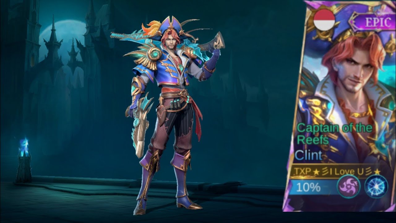 Review Skin epic Clint | Captain of the reefs || Mobilelegends - YouTube