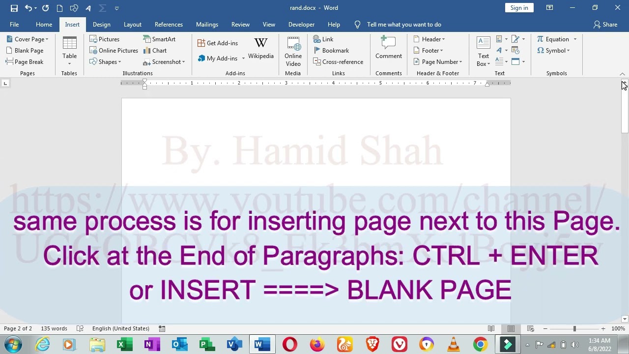 How To Insert Blank Page At The Start And End In Word Page Break In How To Insert Blank Page At The Start And End In Word Page Break In