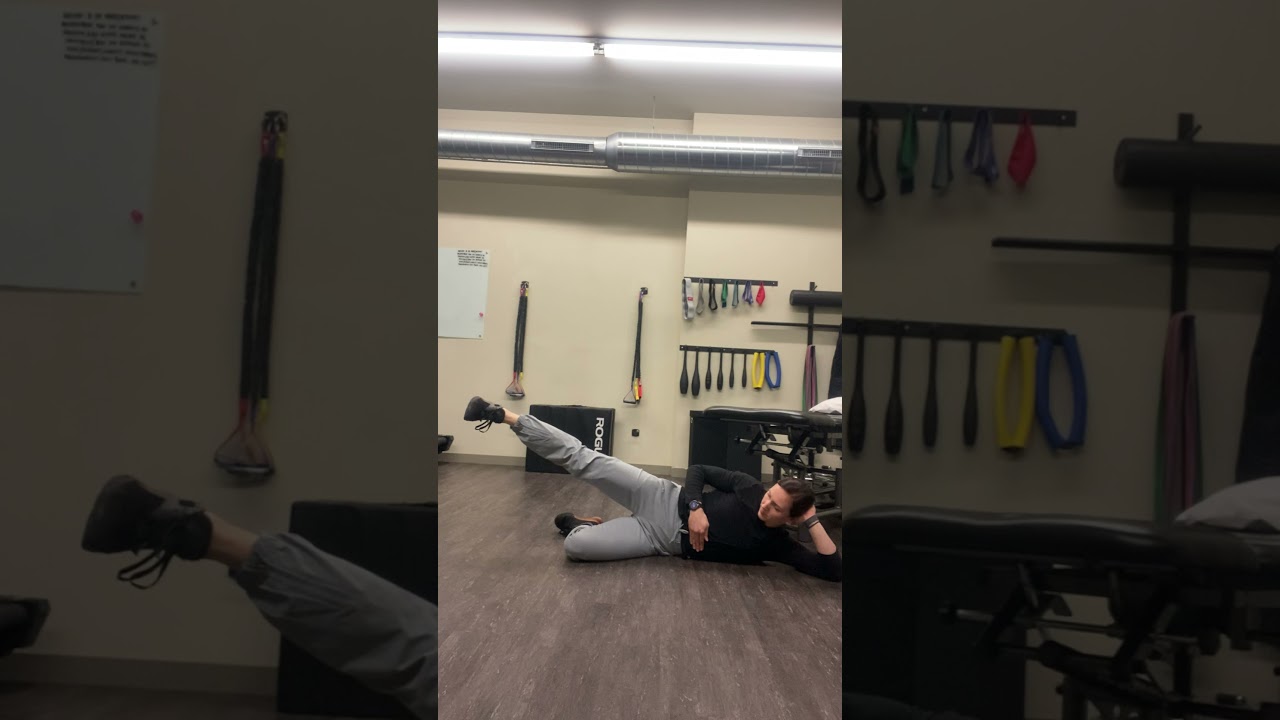 Sidelying Hip Abduction - Isometric - YouTube