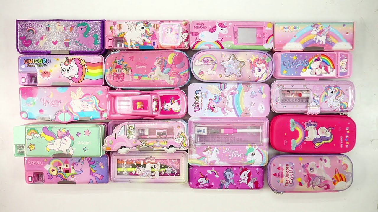 school unicorn stationery collection ⭐ geometry,unicorn, pencil box ...