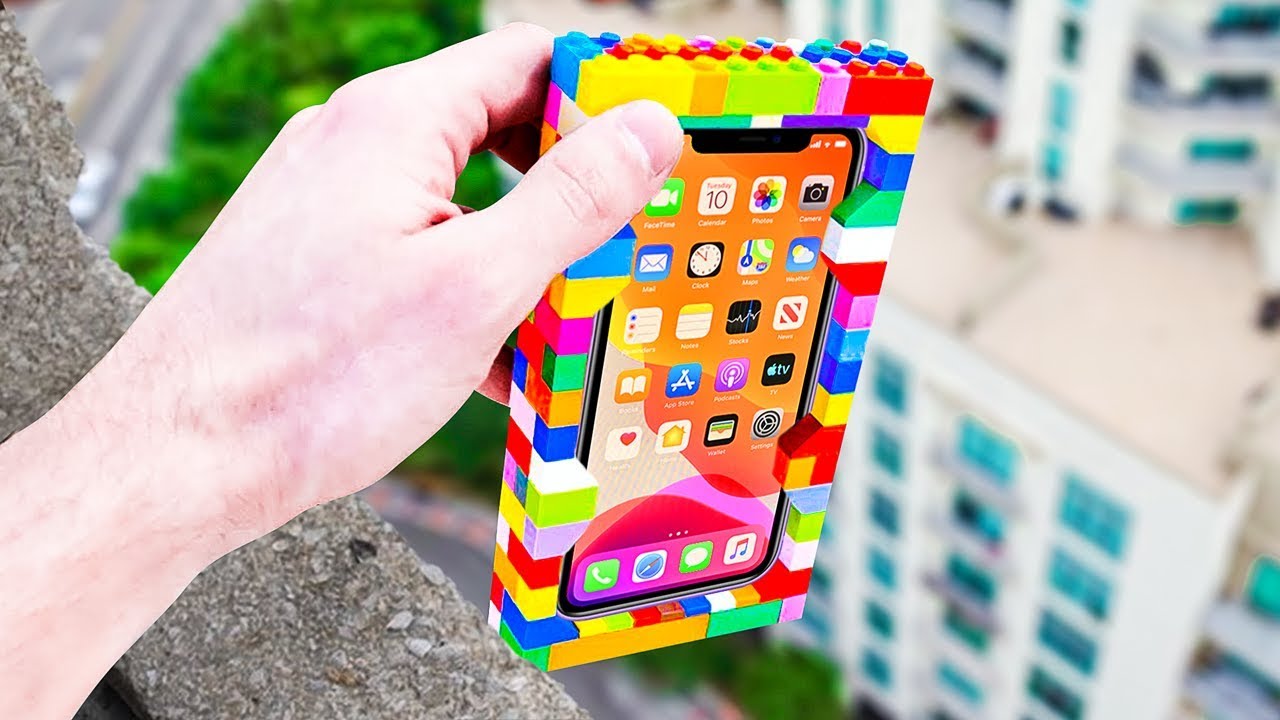 100 Foot LEGO iPhone Drop Test - YouTube