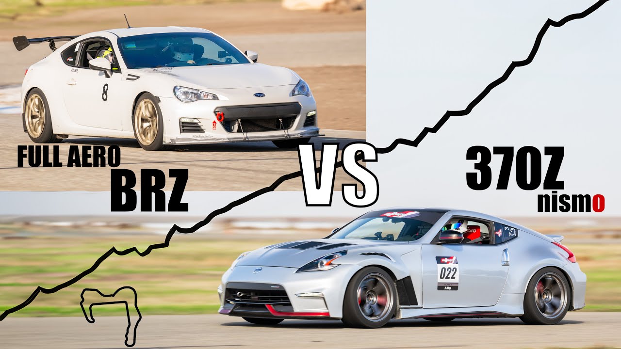 370Z Nismo vs Full Aero BRZ: Track Battle at Buttonwillow! - YouTube