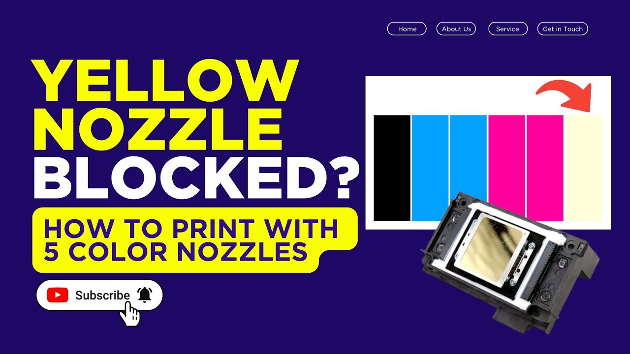 XP600 Yellow Nozzle Blocked? How to Print with 5 Colors! - YouTube