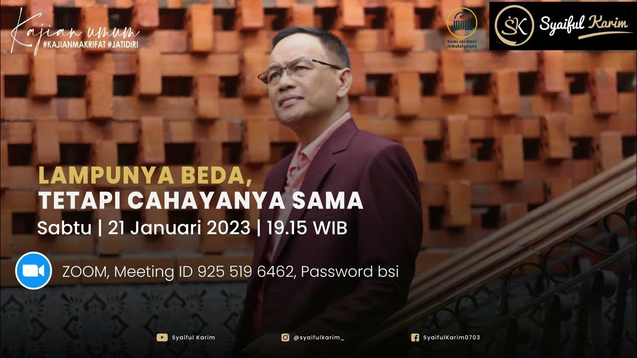 UNDANGAN KAJIAN UMUM | LAMPUNYA BEDA, TETAPI CAHAYANYA SAMA | 21 Januari 2023 - YouTube
