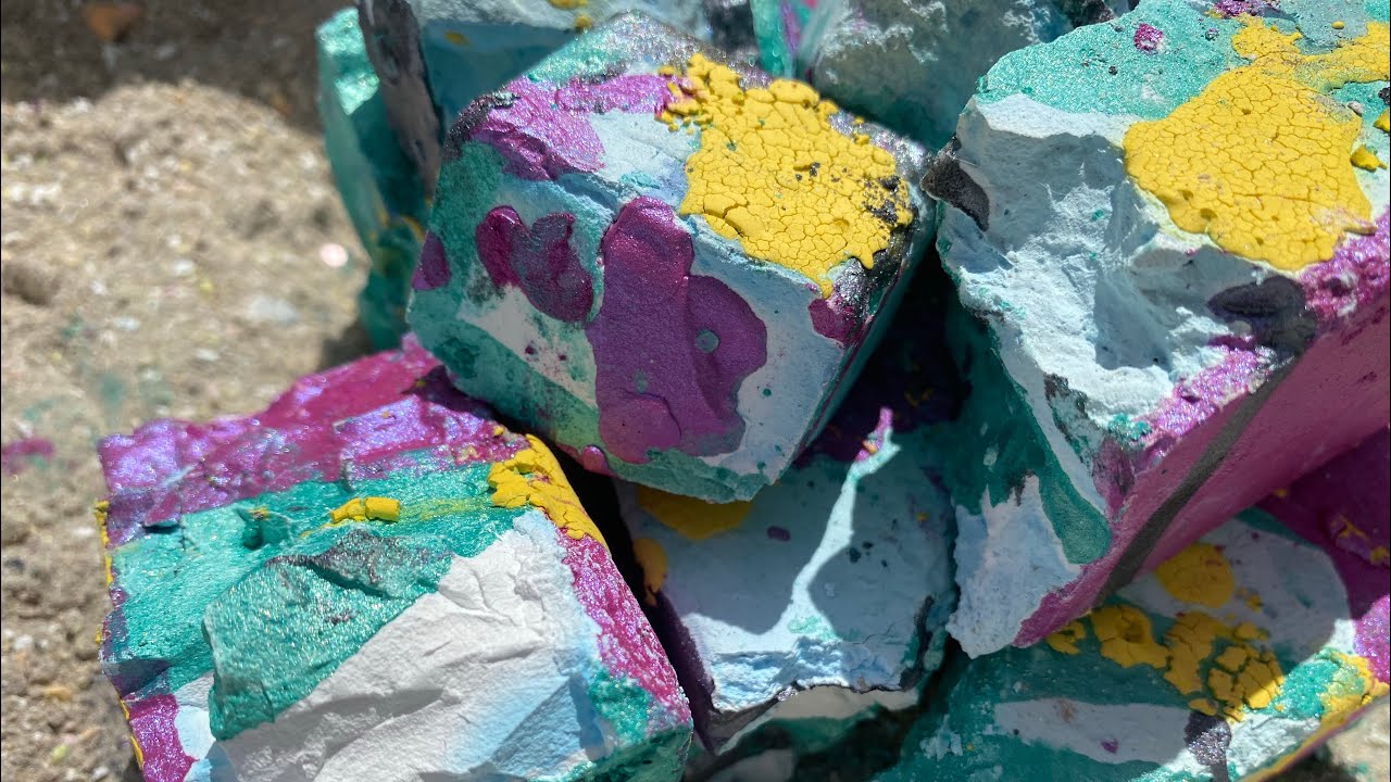 ASMR Dyed Color Explosion | Chalkness Gym Chalk + Pigment Paste - YouTube