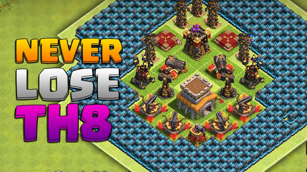 Clash Of Clans - NEVER LOSE TH8 DEFENDING BASE - NEW 2015 HARDCORE TH8 ...