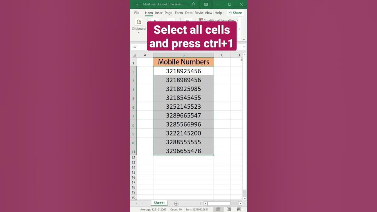 Excel Shortcut Tips And Tricks Shorts Viral Exceltips Youtube