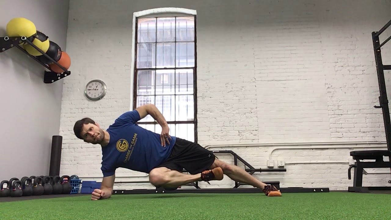 Side Plank Adductor Isometric March - YouTube