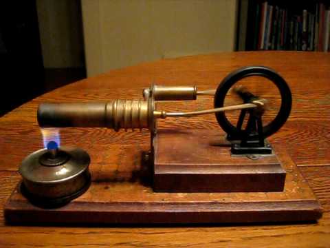 Test of old Stirling engine from Germany - YouTube