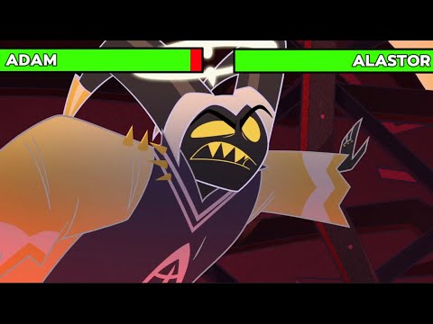 Adam and Alastor fight WITH HEALTHBARS (Hazbin Hotel) - YouTube