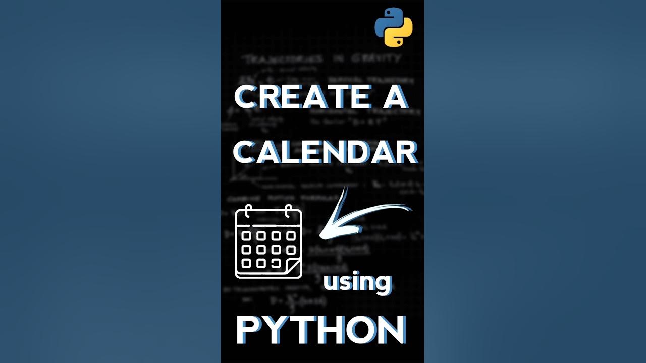 Create A Calendar Using 2 Lines Of Python 😍 Shortest Python Project 🔥 Short Python