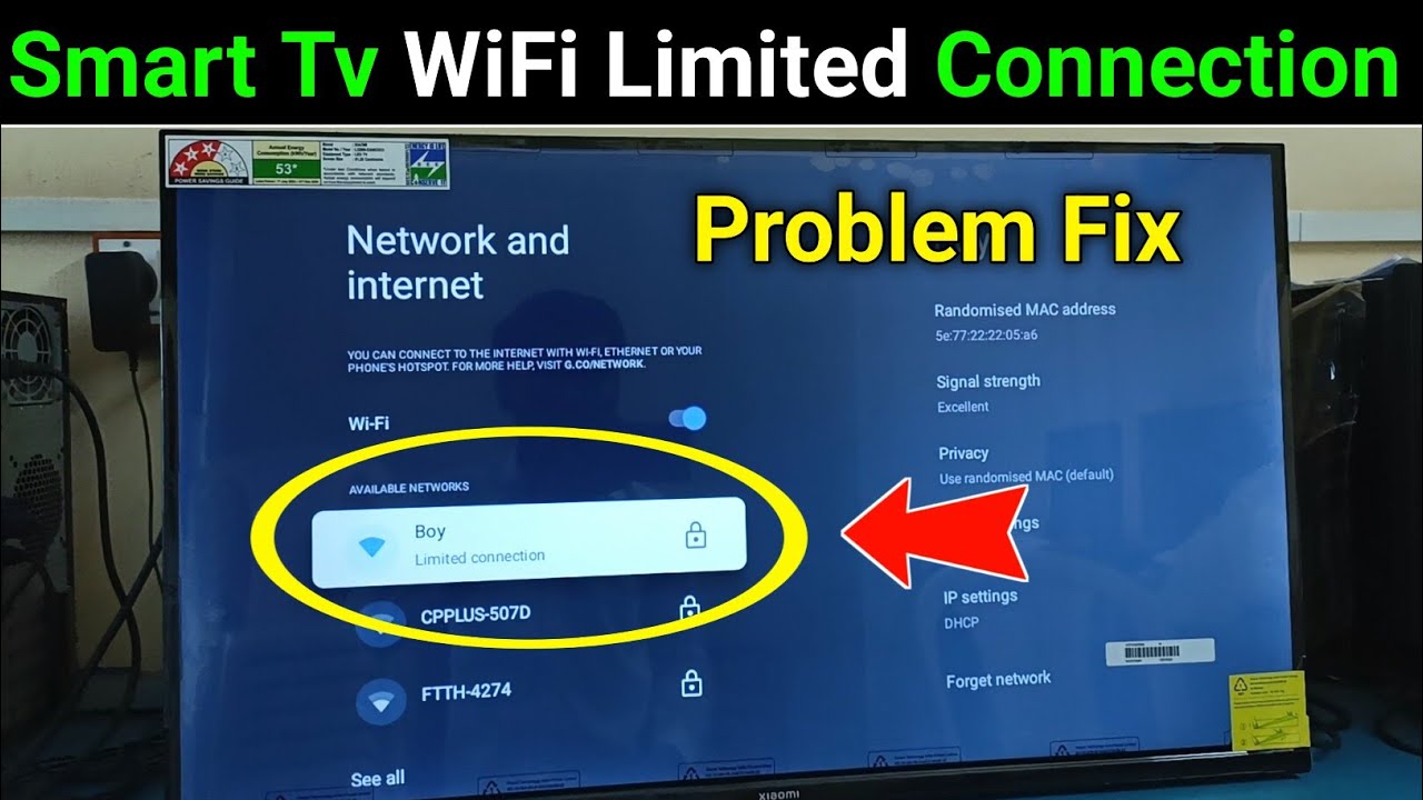 Fix Smart Tv WiFi Limited Connection Problem | Tv WiFi Limited ...