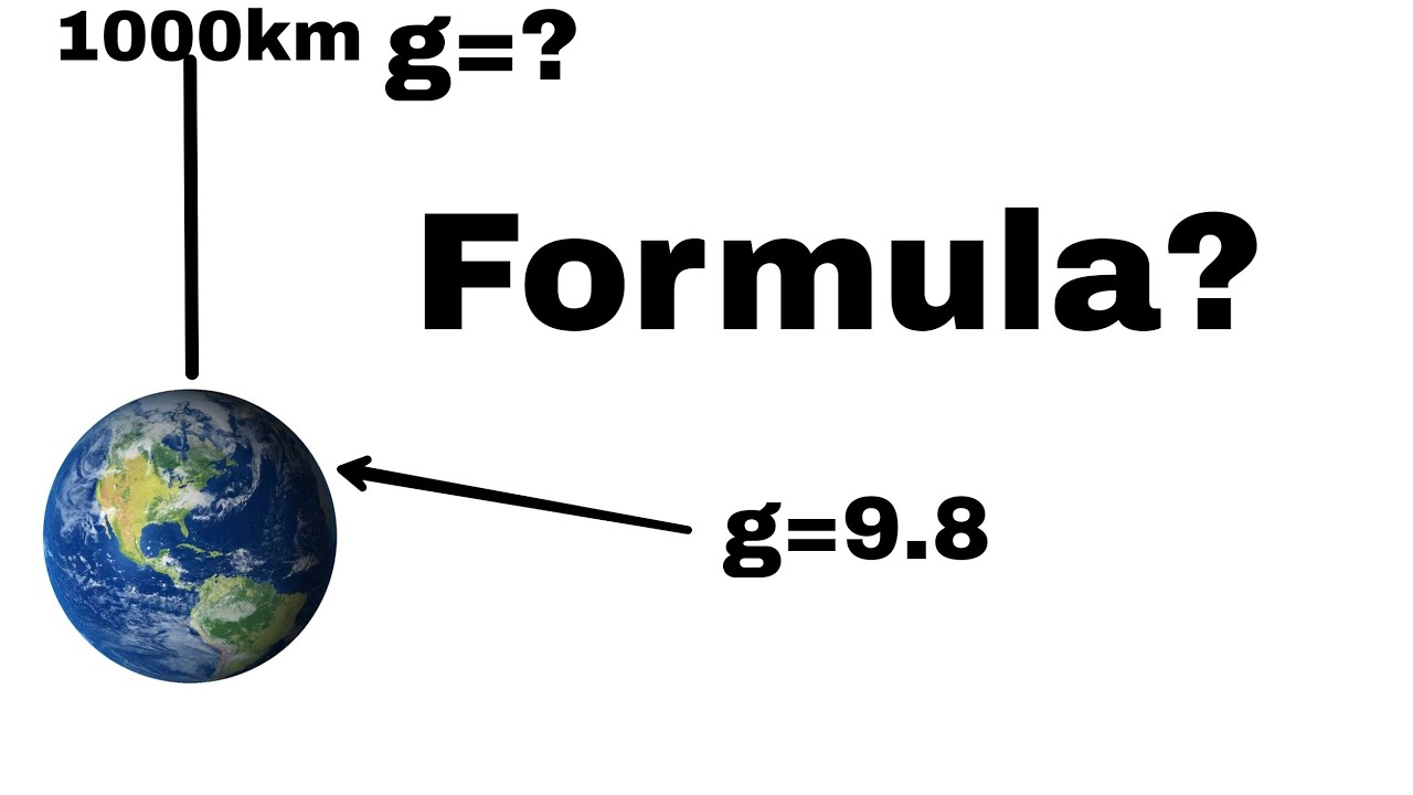 Value of g above 1000km from earth's surface - YouTube