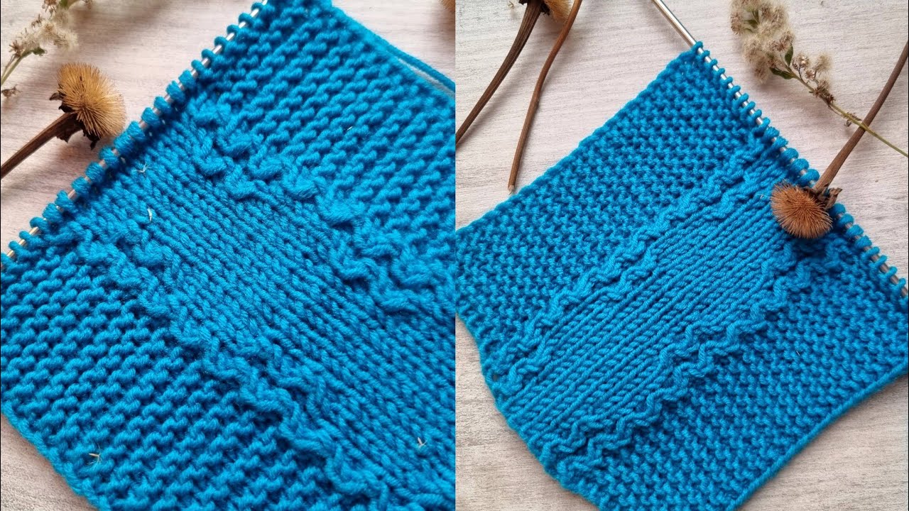 Широкие, шикарные рельефные дорожки спицами ️🧶knitting pattern. - YouTube