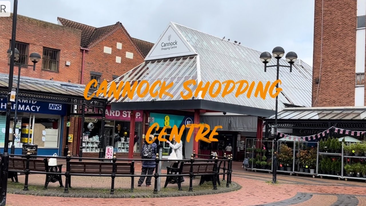 Cannock Shopping Centre Walk Around, May 2023, Car Park, Bus Station ...