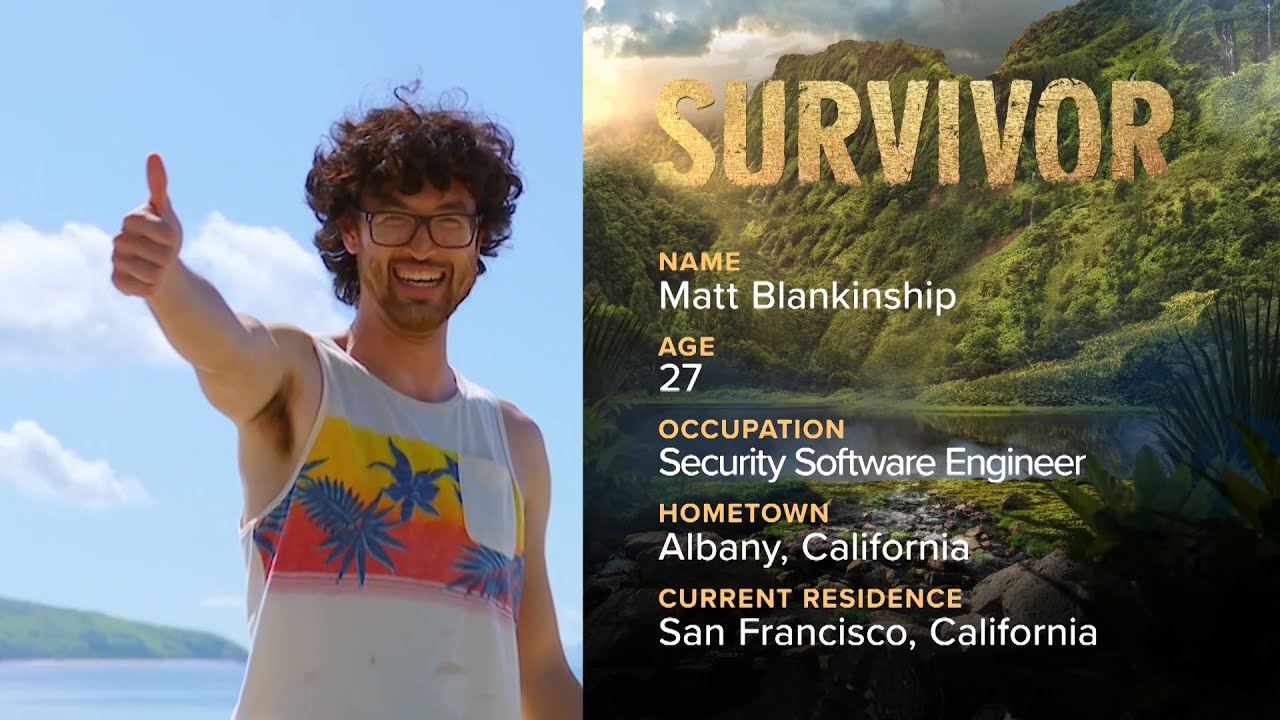 Matt Blankinship - #Survivor44 Cast Bio | New Season Wednesdays - YouTube