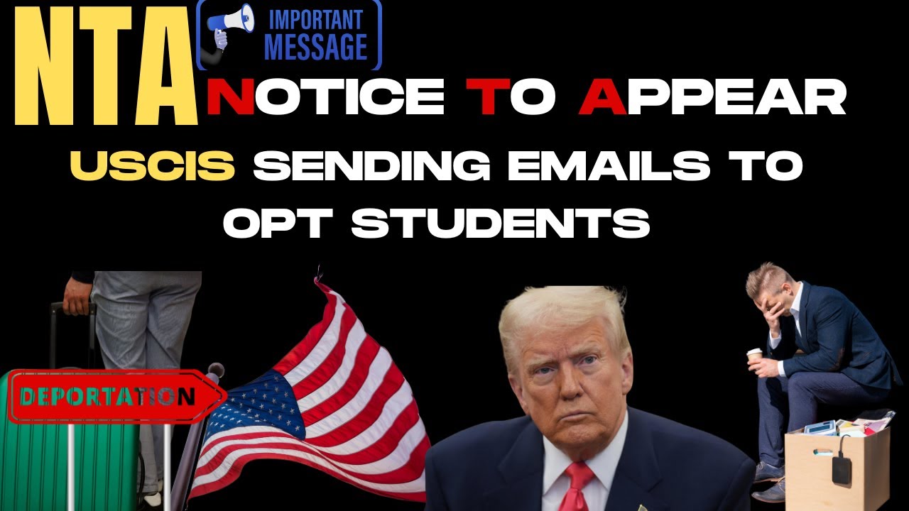USCIS sending emails to OPT students | what is NTA ? dont miss this ...