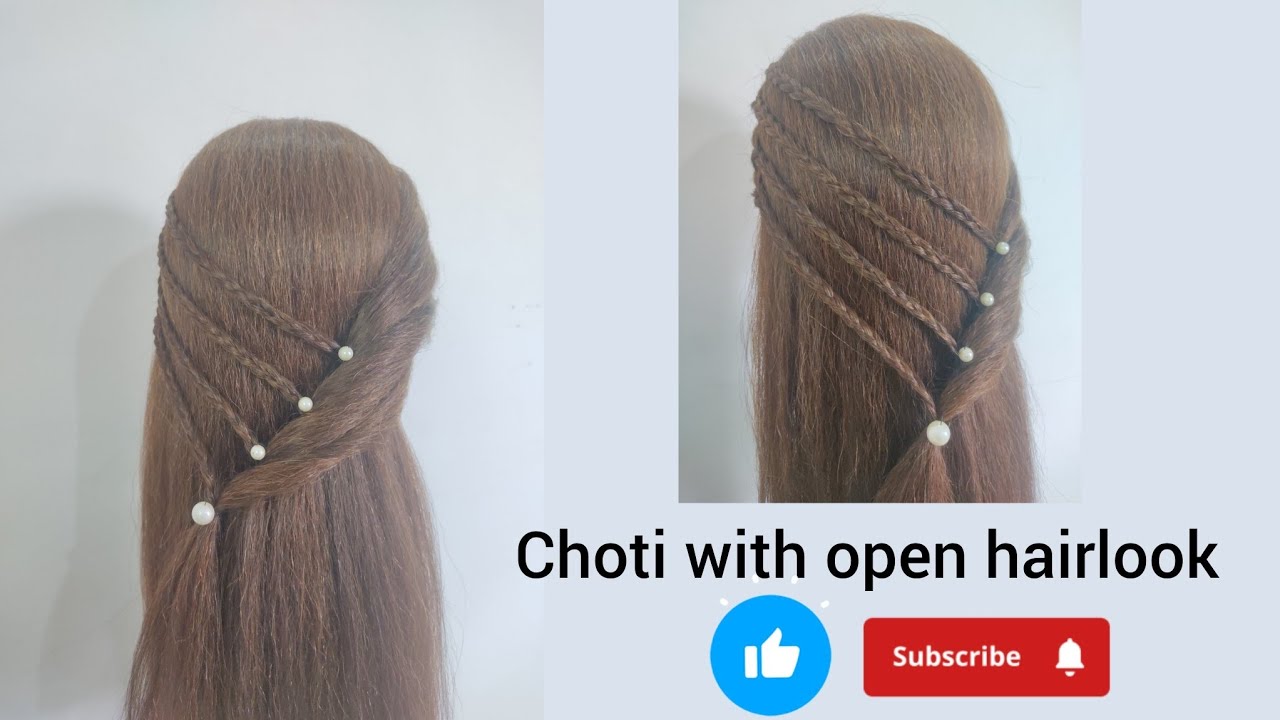 Choti with open hairlook | Easy Hairstyle | #trending #hairstyle # ...