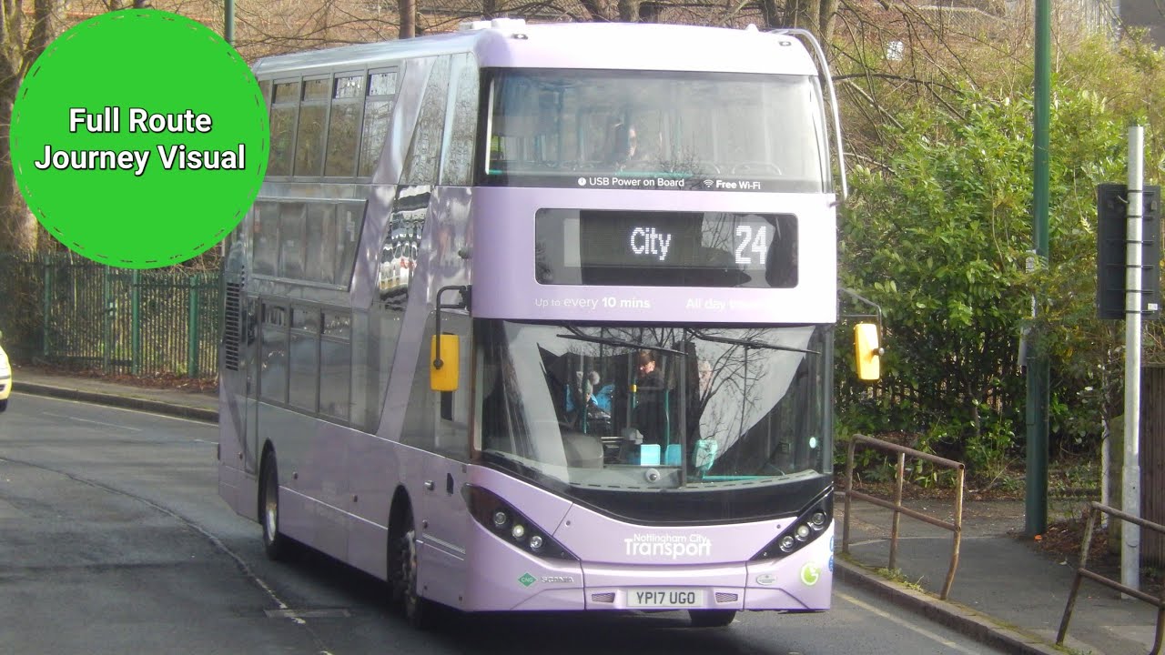 NCT Lilac Line 24 Full Route Journey Visual- Westdale Lane to City ...