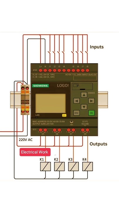 Siemens LOGO! PLC Wiring Diagram – Input/Output Configuration #ytshorts ...