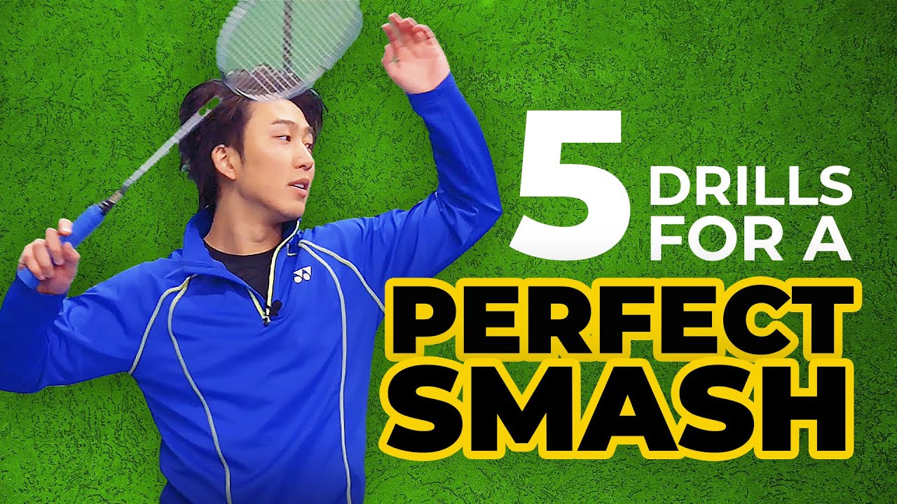 5 Drills to Hit The PERFECT BADMINTON SMASH (badminton tutorial) - YouTube