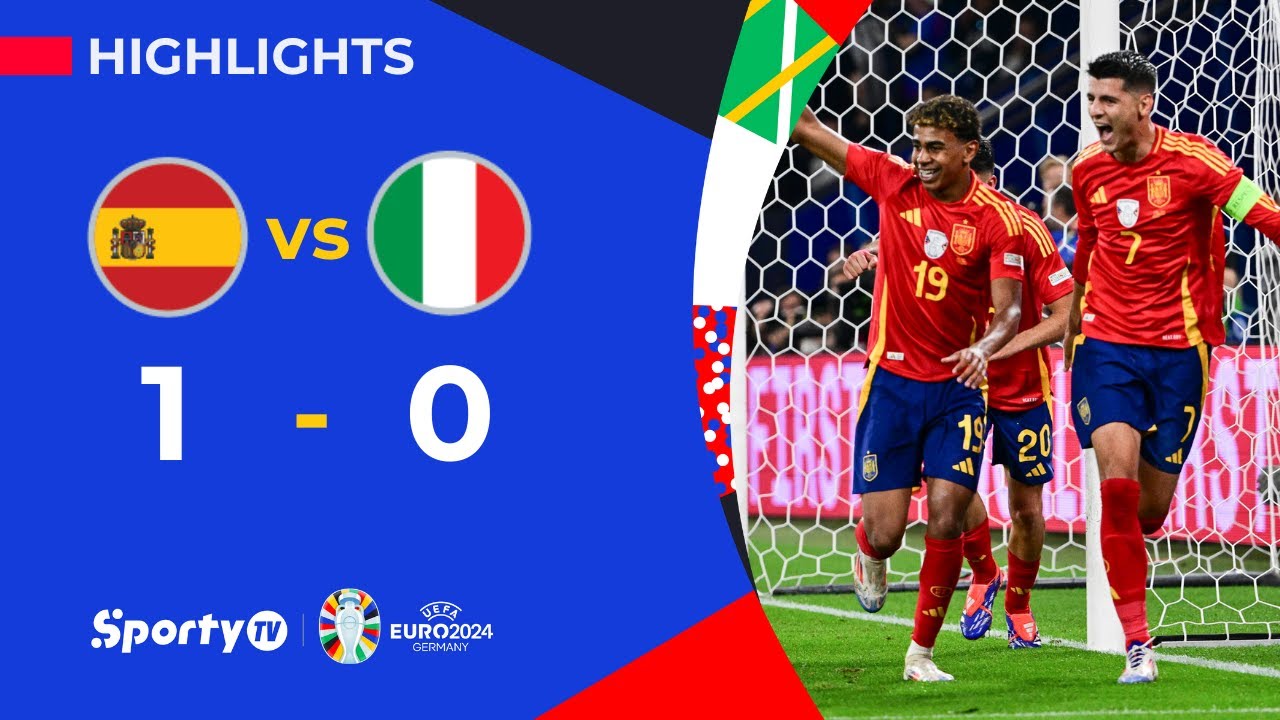 UEFA EURO 2024 - Spain vs Italy 1-0 Extended Highlights | SportyTV ...