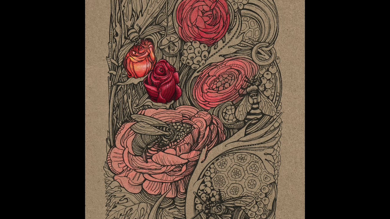 Coloring a page from Irina Vinnik's 'Manic Botanic' coloring book - YouTube