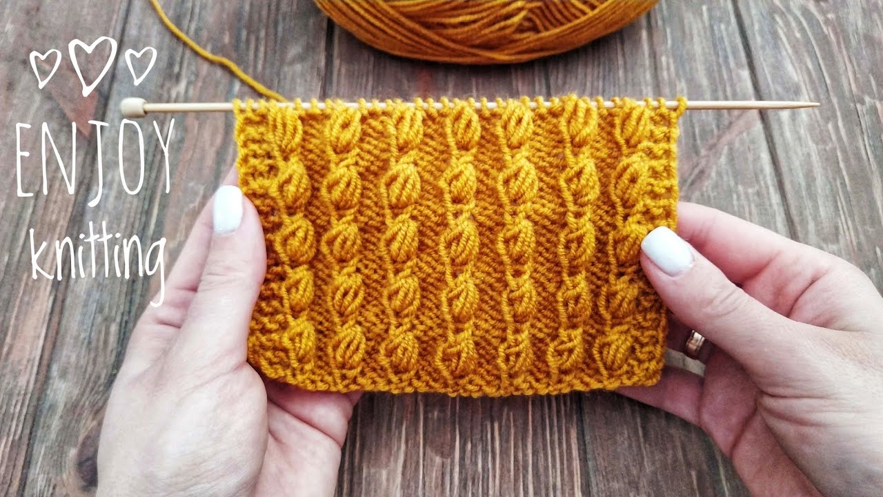 КЛАССНЫЙ Узор спицами ШИШЕЧКИ | Popcorn stitch knitting tuturial - YouTube