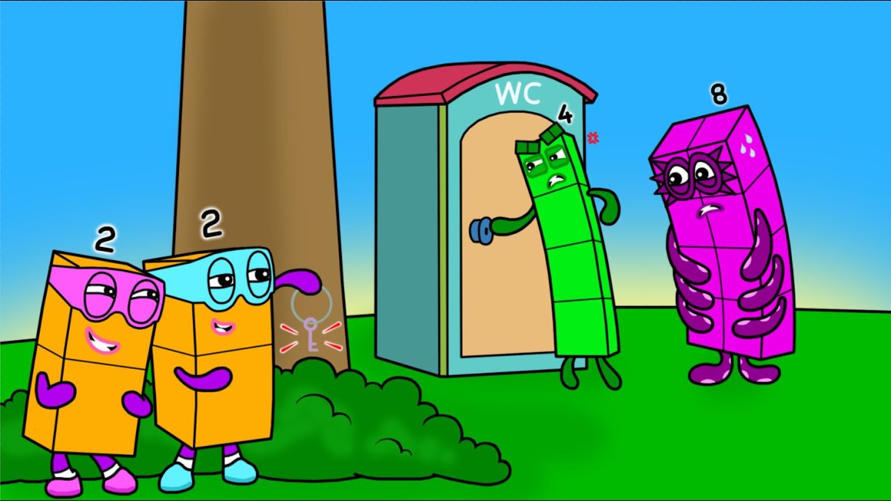 Oh no, The toilet is locked - Numberblocks fanmade coloring story - YouTube