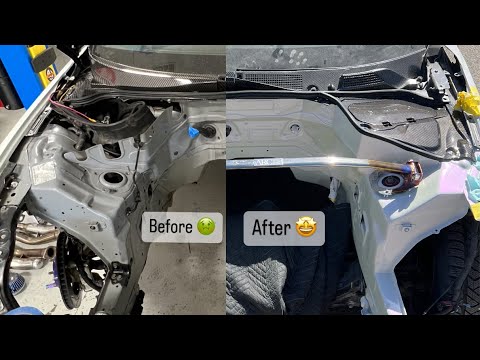Twin Turbo G35 Build Gets Shaved & Painted Engine Bay - YouTube