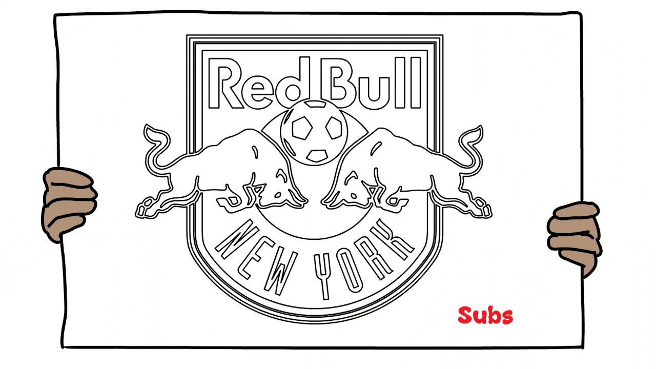 How to draw Redbull New york Logo drawing Step by step - YouTube