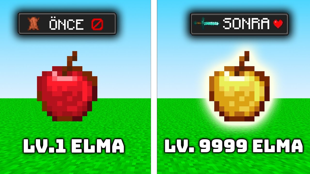 Minecraft ama İlk Altın Elma hikayesi. - YouTube