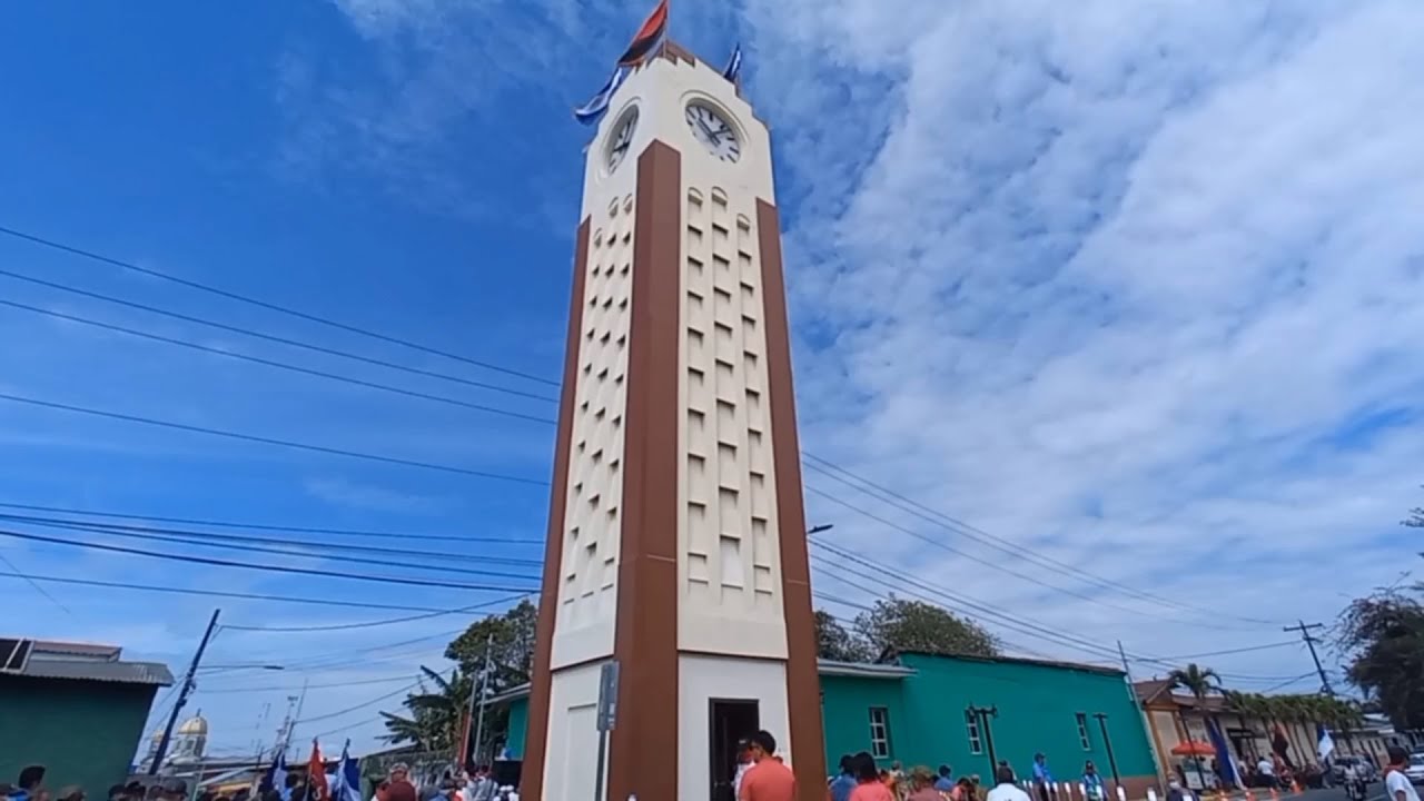 Inauguración del histórico e icónico Reloj de Diriamba - YouTube