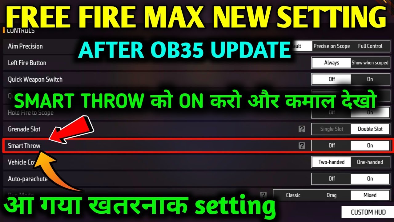 Free Fire New Setting After OB35 Update | FF New Setting Full Details ...