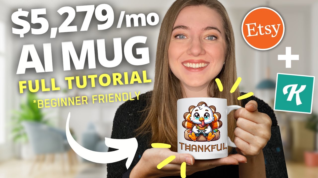 How to Make $5,279 A Month Selling AI Mugs on Etsy (Beginner Print on ...