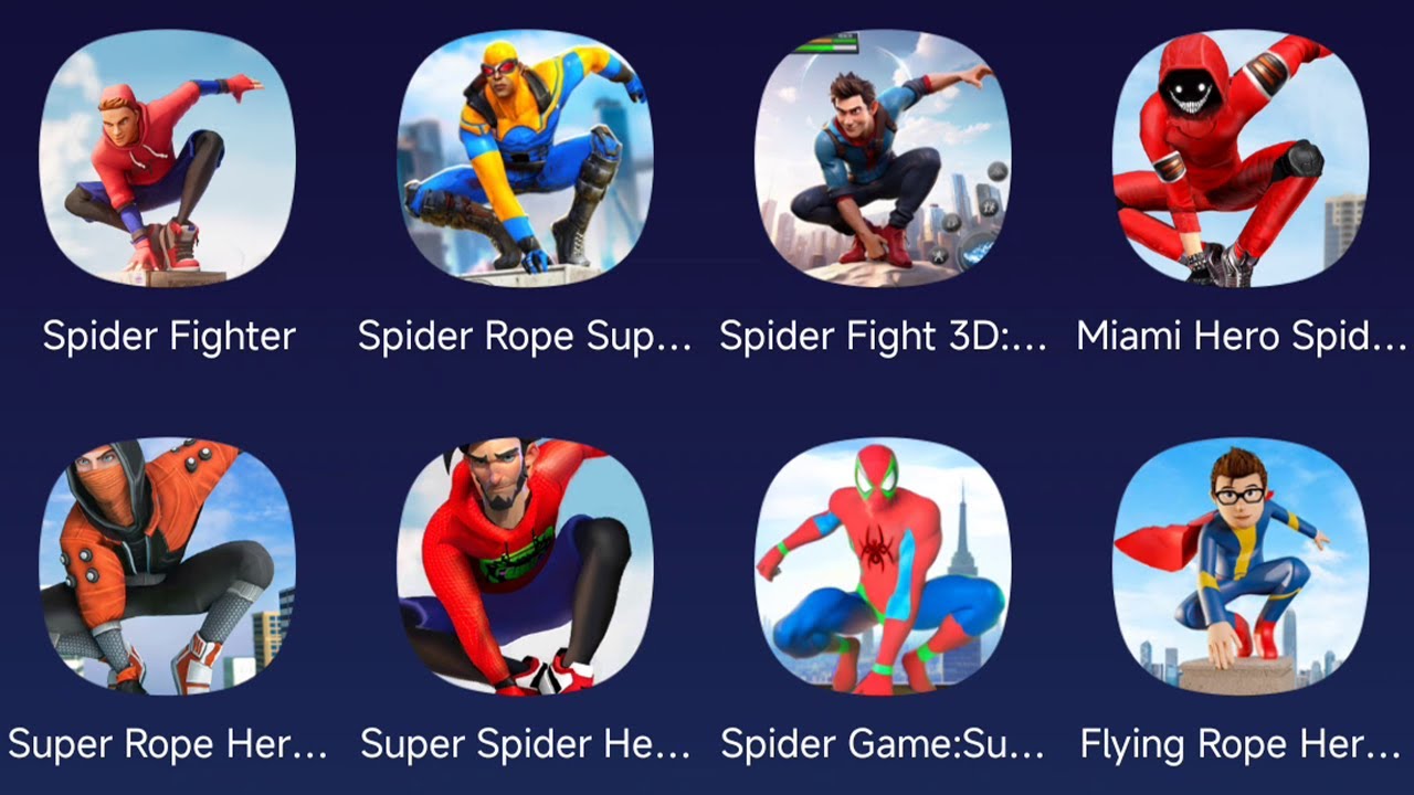 Spider Fighter,Spider Rope Superhero City Battle,Spider Fight 3D,Miami ...
