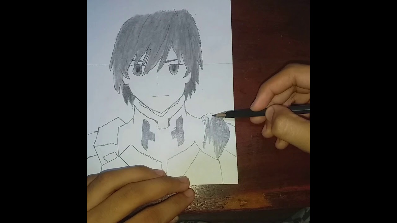 How to draw Hiro from Darling in the Franxx - YouTube
