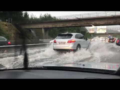 08.07.2017 - Hochwasser in Zofingen / Überschwemmte Autobahn A1