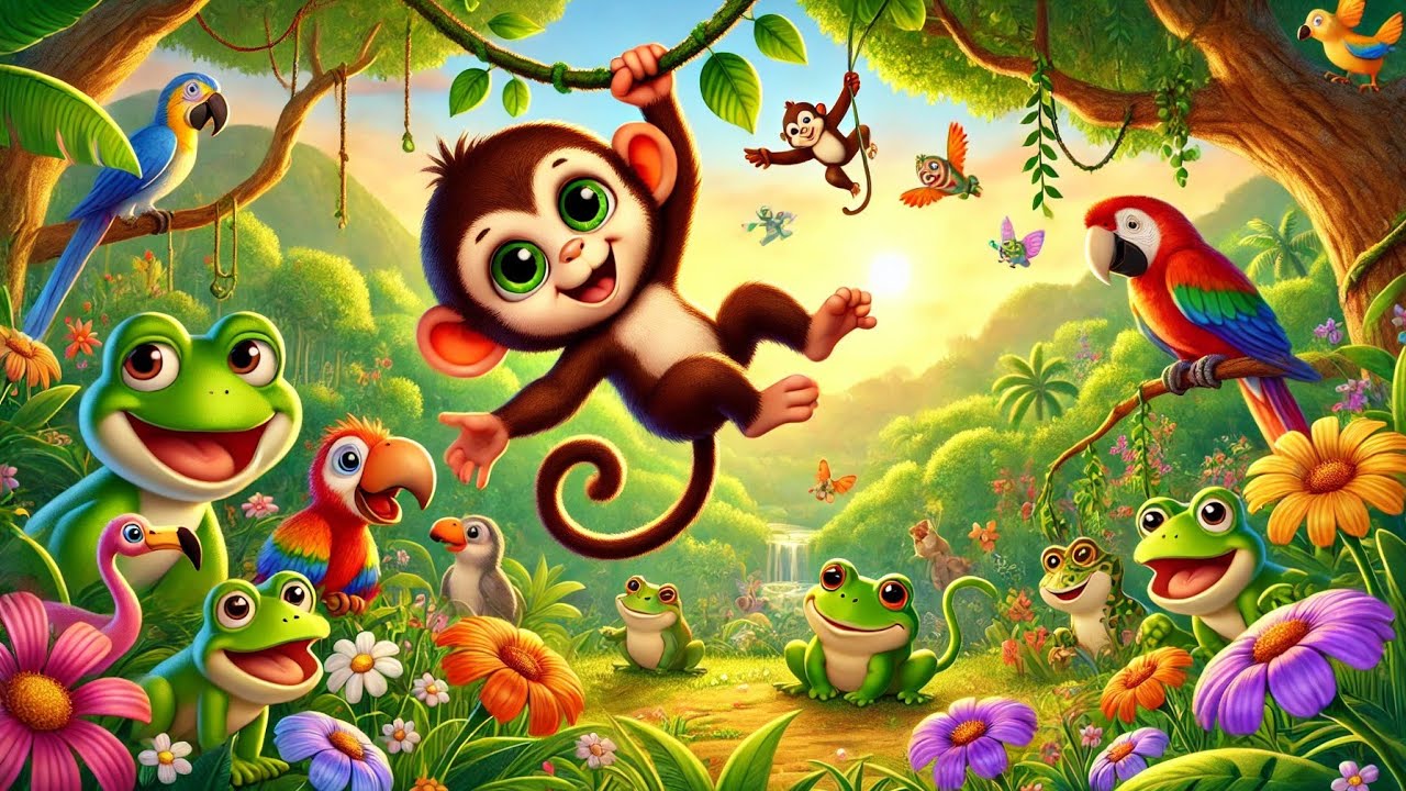 'Dance Little Monkey - Fun Kids SongJungle Animals Dance Along ...