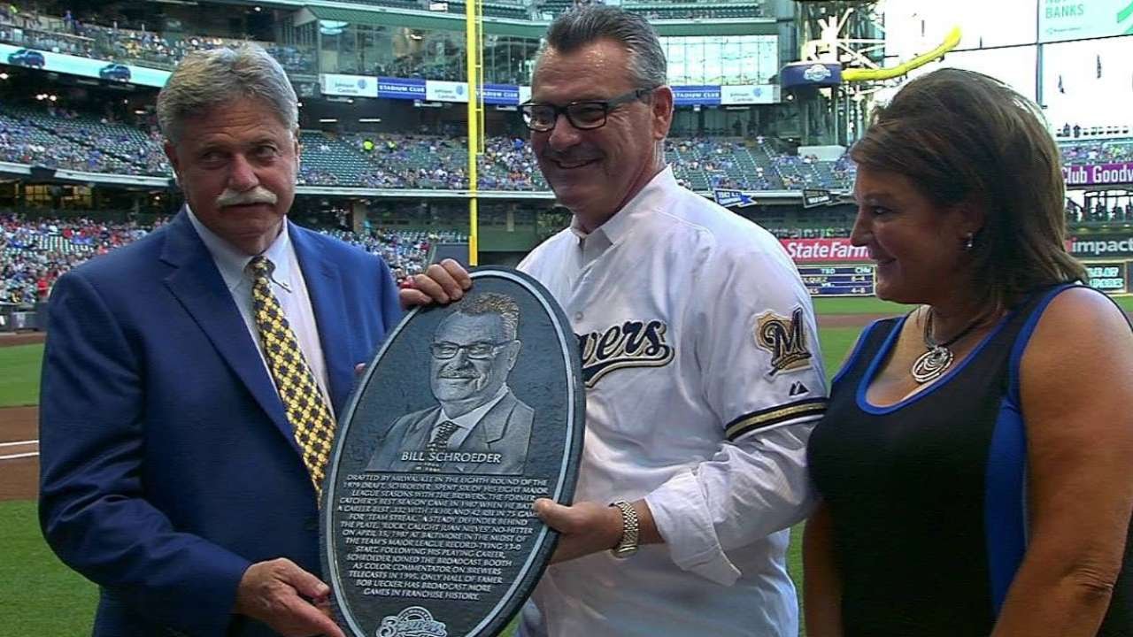 PIT@MIL: Bill Schroeder inducted into Wall of Honor - YouTube