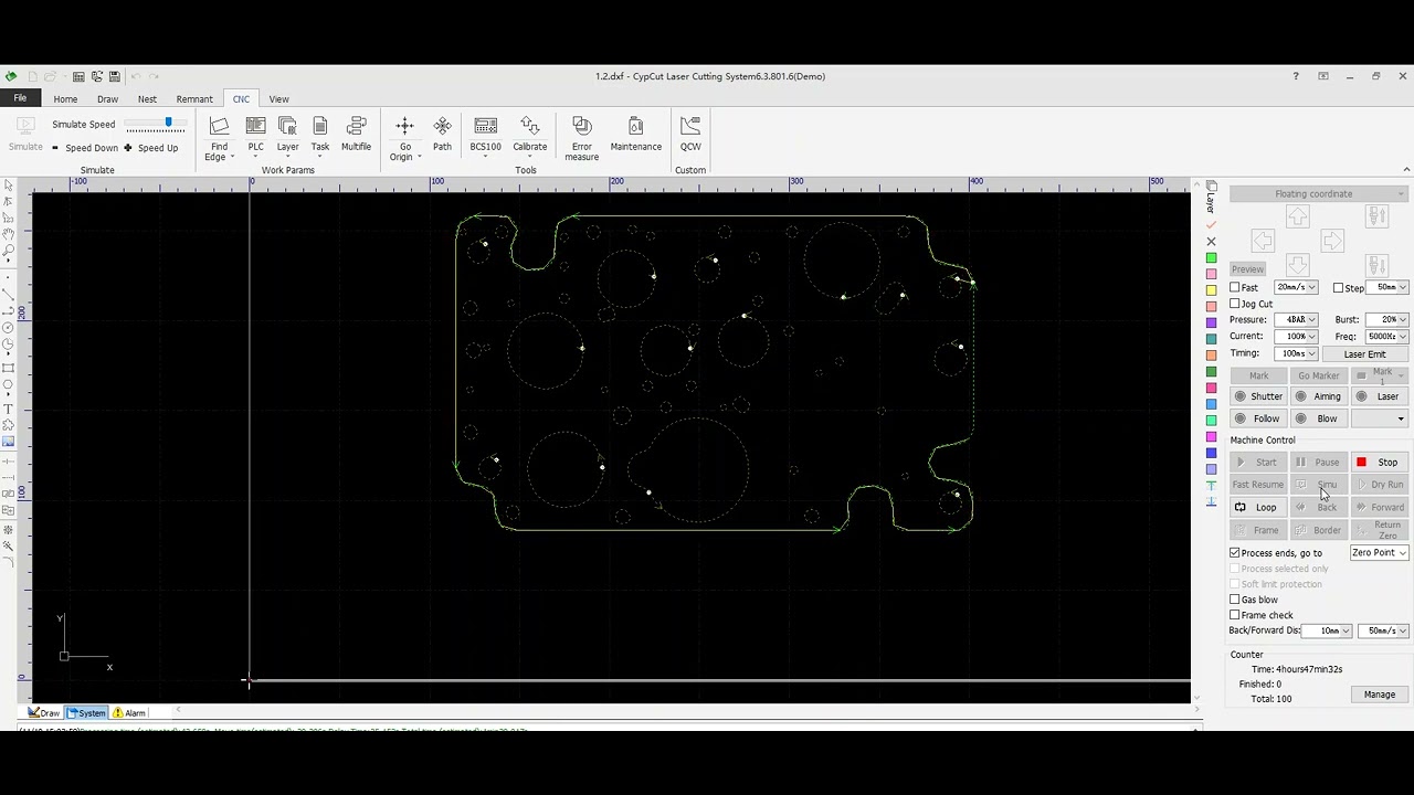 CYPCUT Basics Toolpath Planning View and Simulate Toolpath XT Laser - YouTube