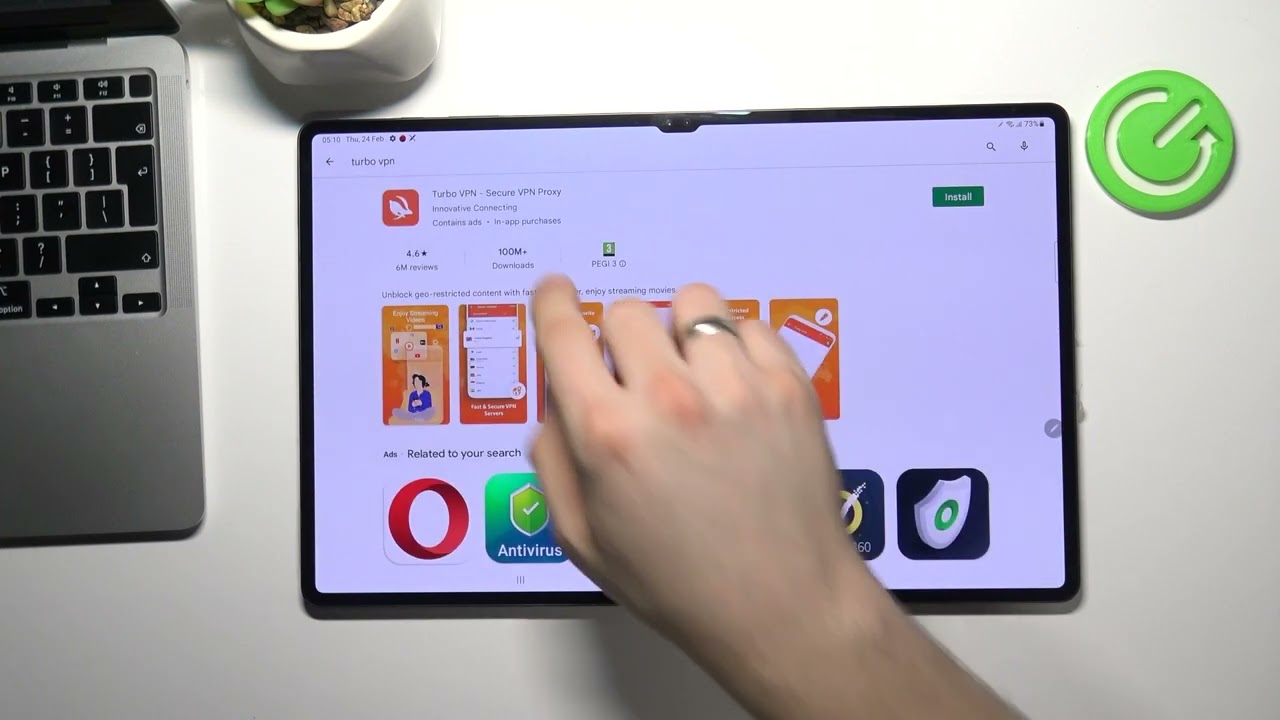 Samsung Galaxy Tab S8 Ultra - How To Setup Free VPN - YouTube