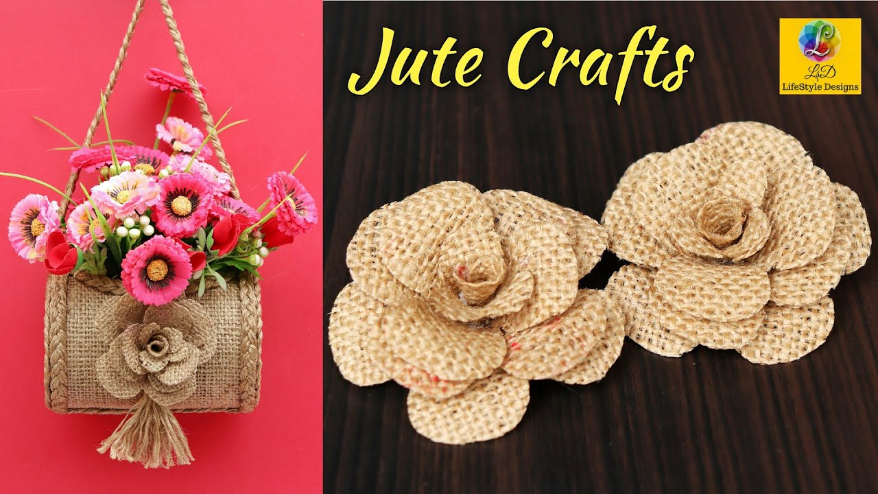 DIY Jute Home Decor/ Jute Craft Decoration Design Idea/ Home Decoration ...