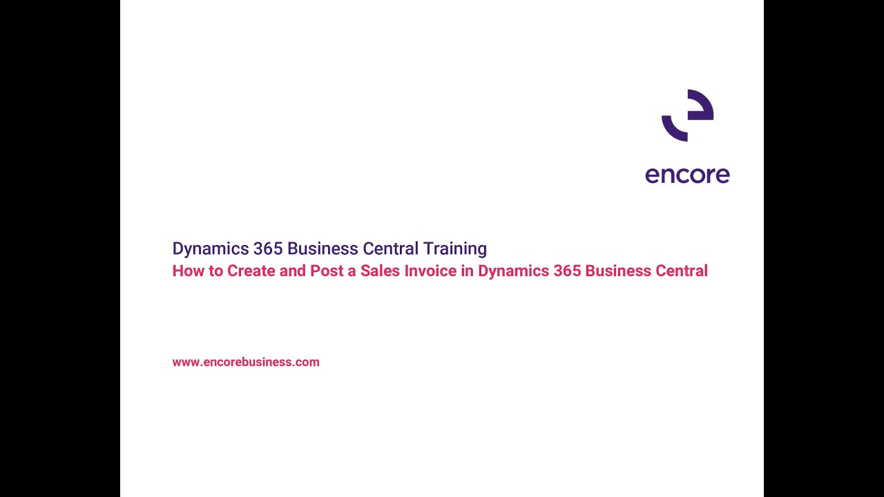 How to Create and Post a Sales Invoice in Dynamics 365 Business Central ...