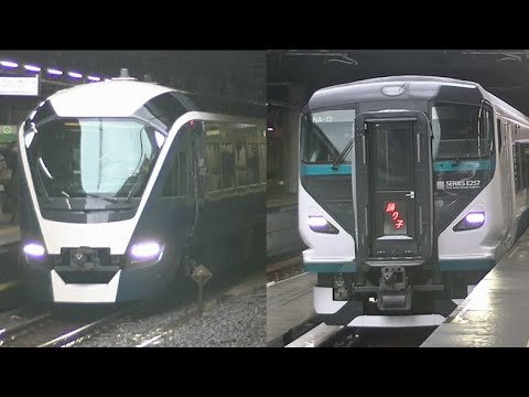 【東海道線特急の新時代】E261系サフィール踊り子＆E257系2000番台踊り子 営業運転開始初日 品川にて - YouTube