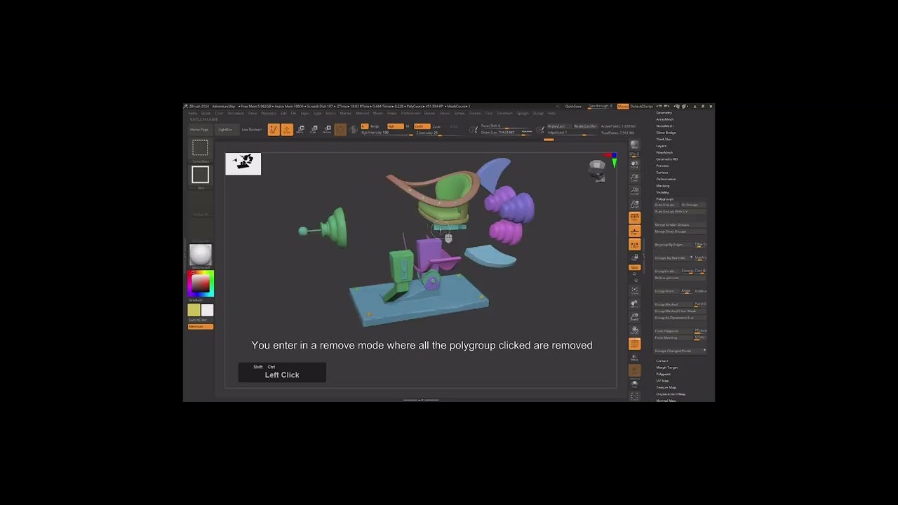How Polygroup Selection System works in ZBrush - YouTube