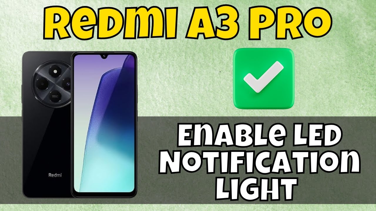 Redmi A3 Pro : Enable LED Notification Light #redmi - YouTube